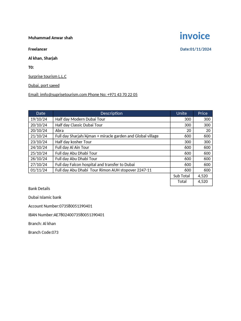 Invoice Oct 2024 | PDF