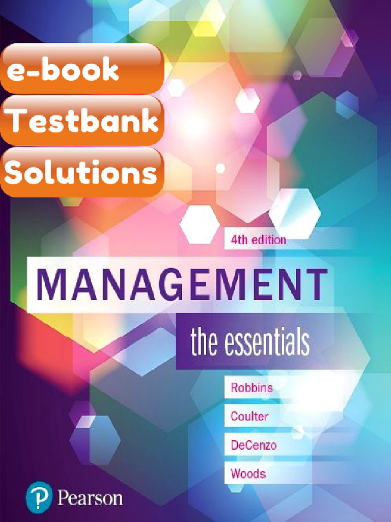 Testbank Management the Essentials 4th AUS Edition by Robbins Download ...