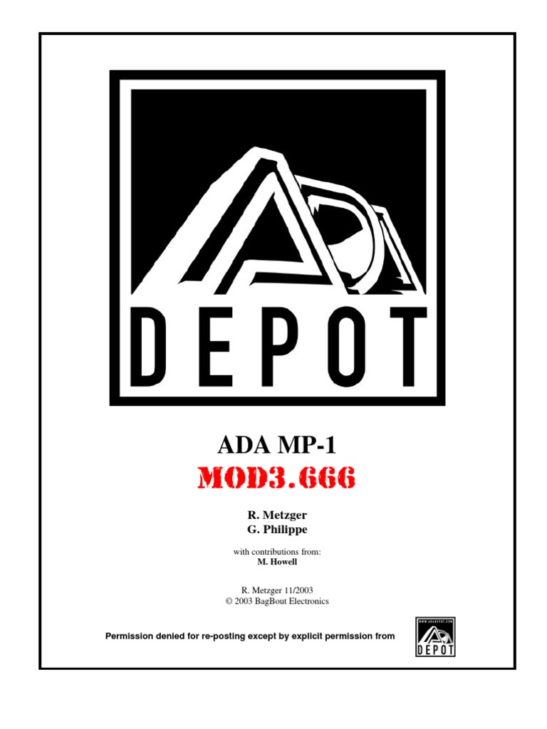 ADA MP-1 Mod 3.666 | PDF | Printed Circuit Board | Resistor