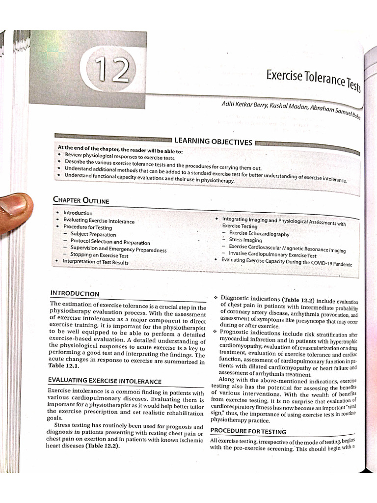 Exercise Tolerance Tests | PDF