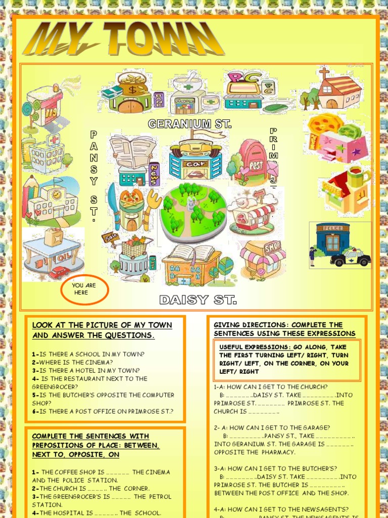 Look at The Picture of My Town and Answer The Questions | PDF