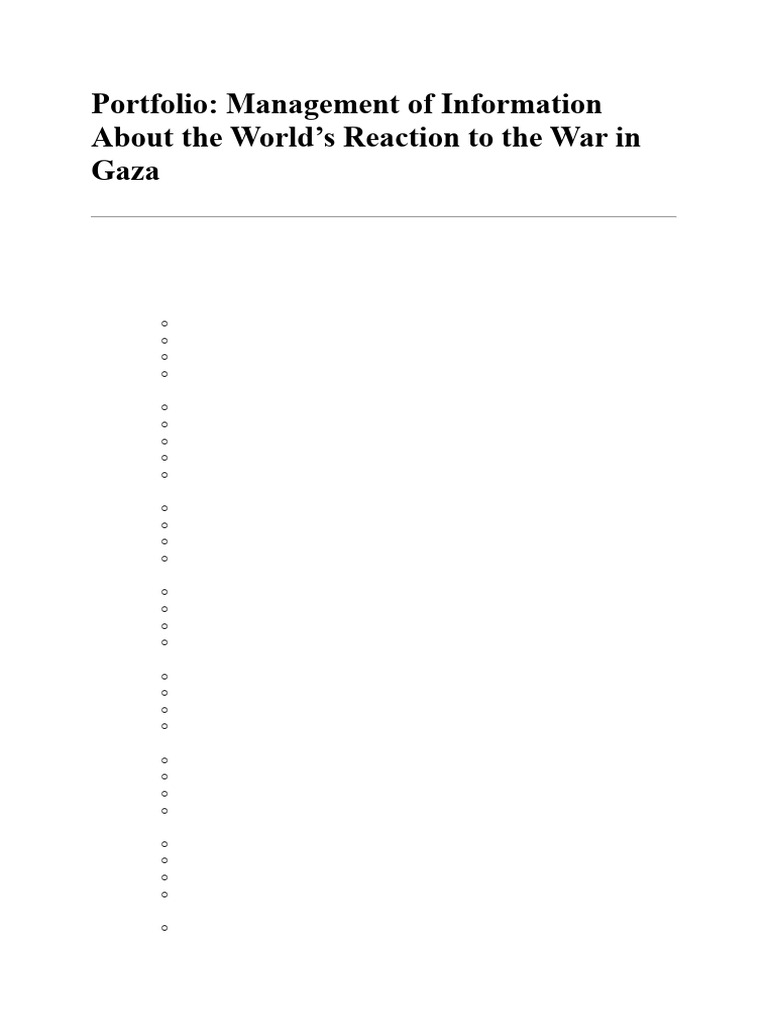 Portfolio | PDF | Journalism | Gaza Strip