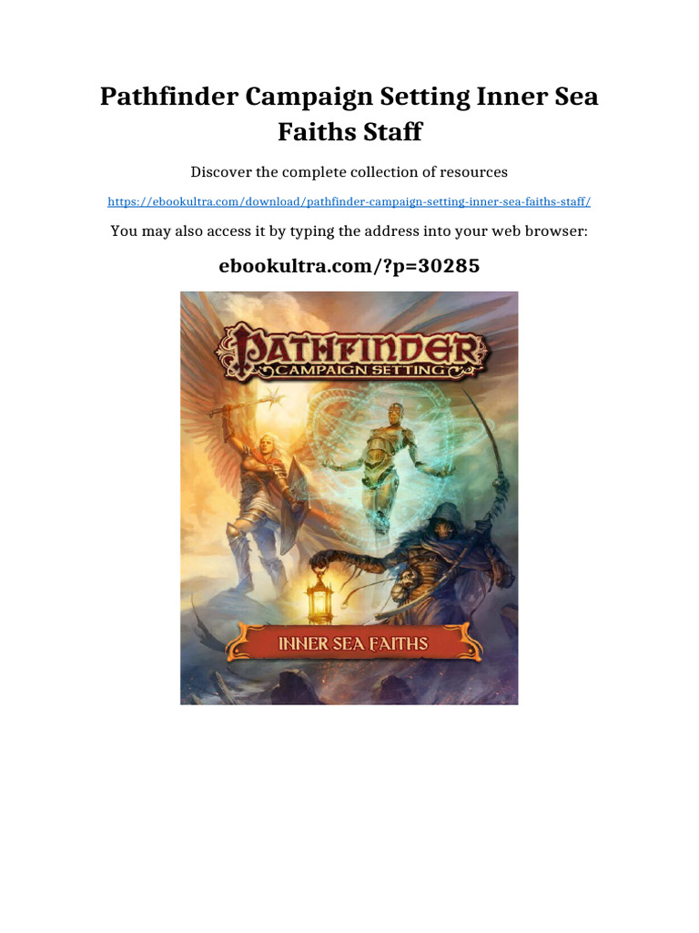 Pathfinder Campaign Setting Inner Sea Faiths Staff available any format ...