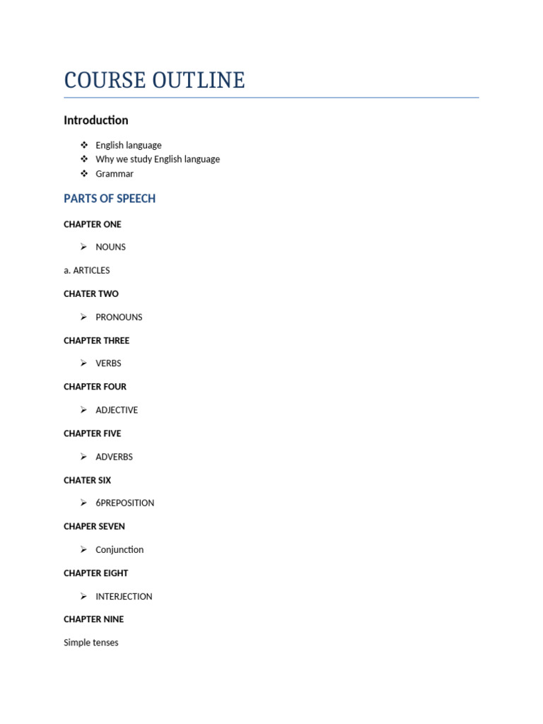 Dcs Course Outline English Language | PDF