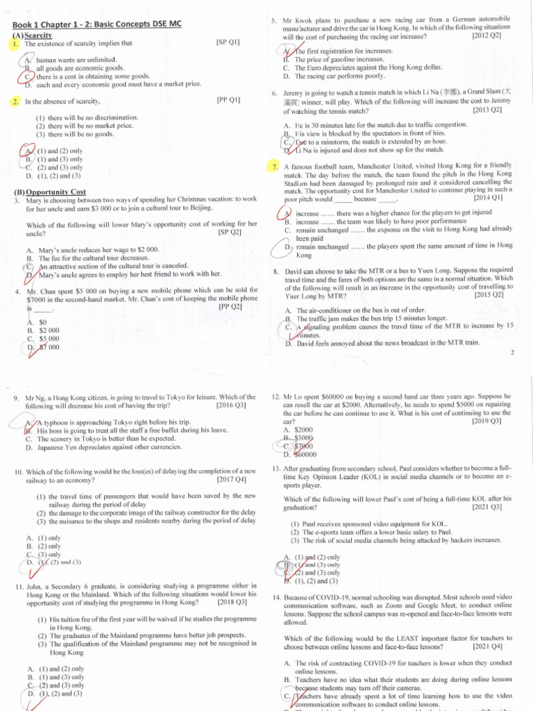 ECON CH1 MC | PDF
