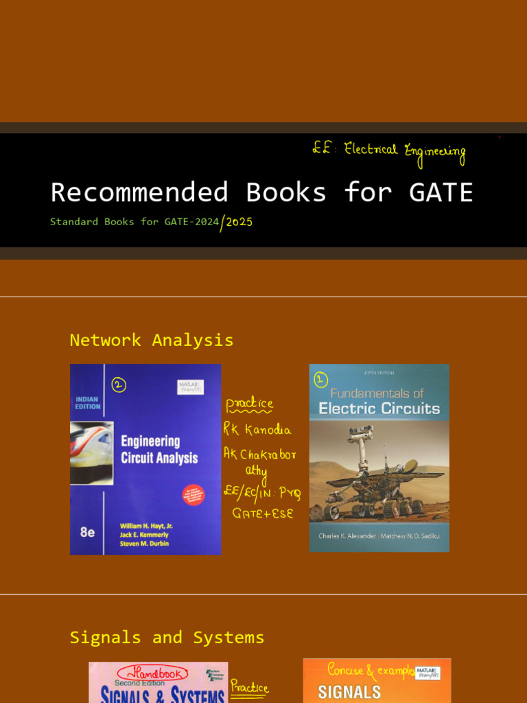 Recommended Books for GATE Preparation | PDF