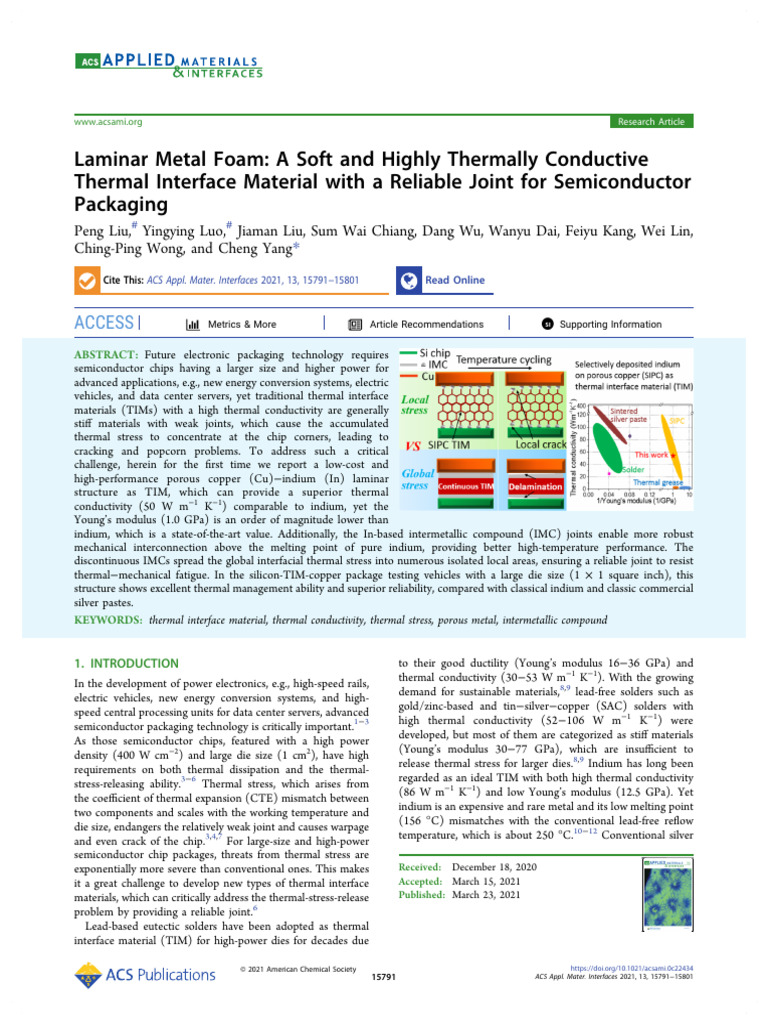 A Soft and Highly Thermally Conductive Thermal Interface Material With ...