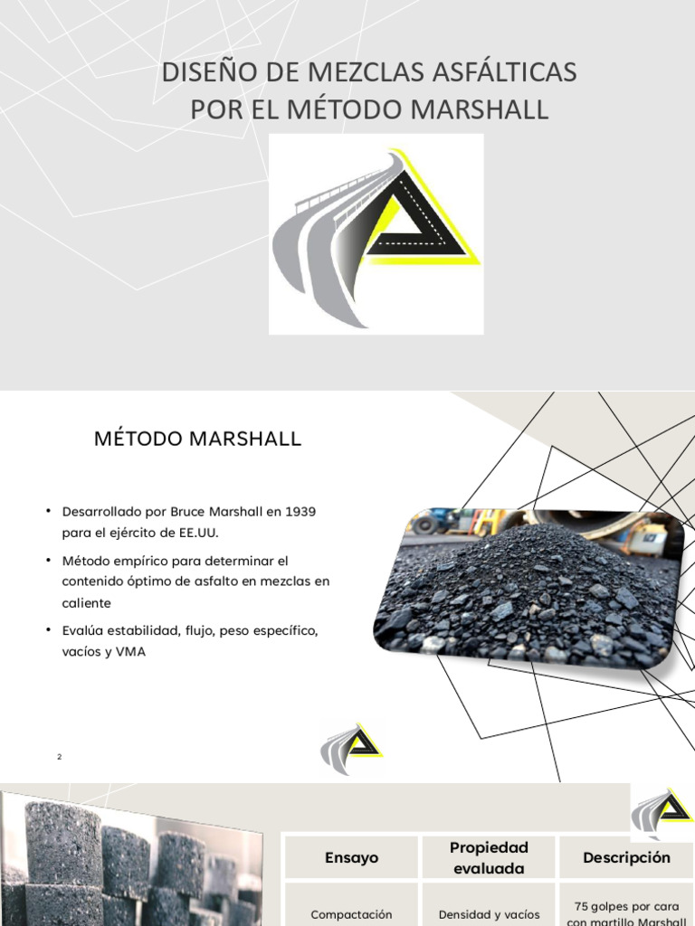 Presentation Propiedades Marshall Indira Smith | PDF | Ingeniería mecánica
