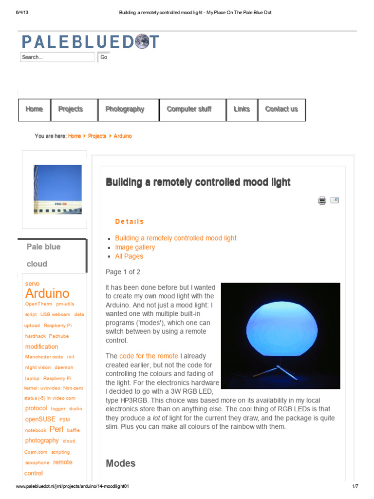 Building a remotely controlled mood light - My Place On The Pale Blue ...