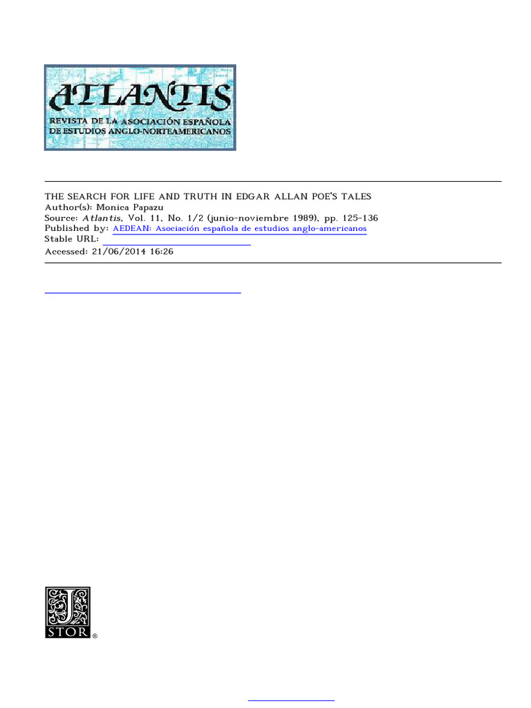 The Search for Life and Truth in Edgar Allan Poe Stales | PDF