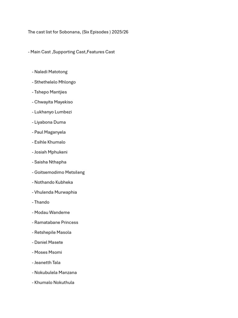 Six Episodes List | PDF