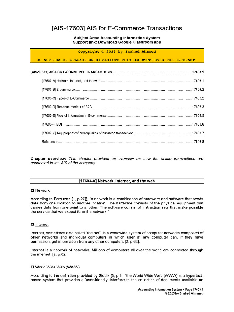 AIS 17603 Ecom Transactions PDF | PDF