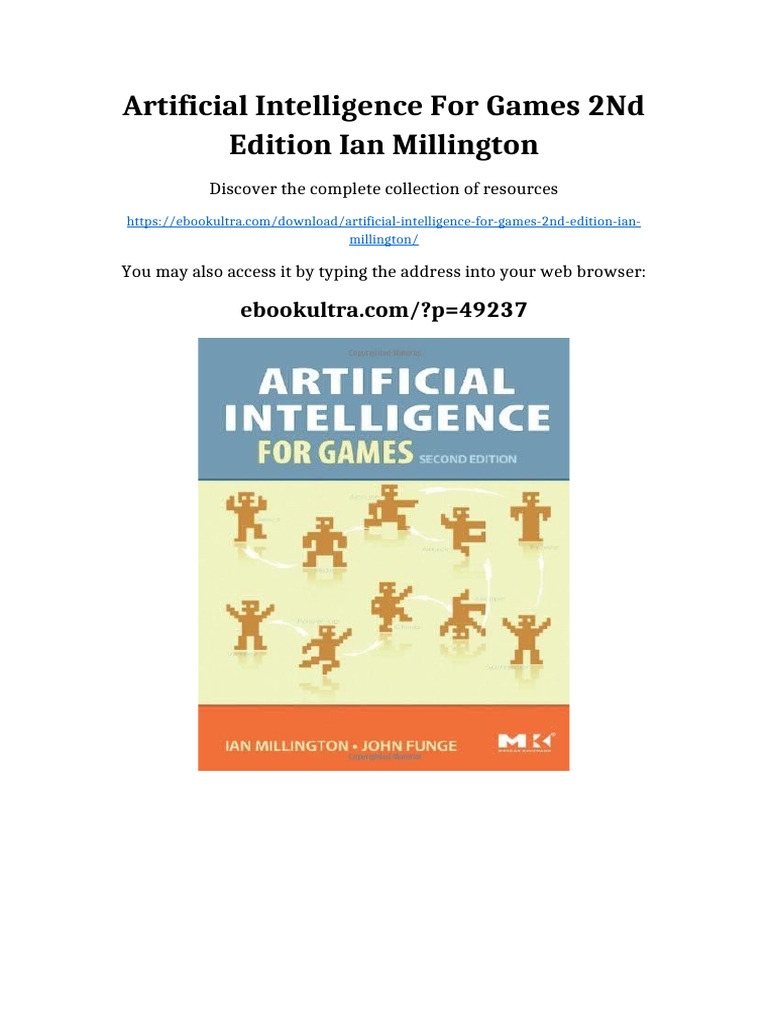 Artificial Intelligence For Games 2nd Edition Ian Millington Ready To ...
