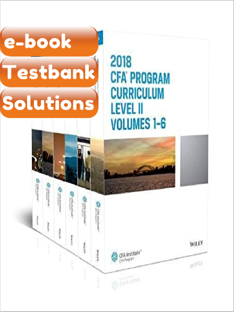 Testbank CFA Program Curriculum 2018 Level II Volumes 16 by CFA ...