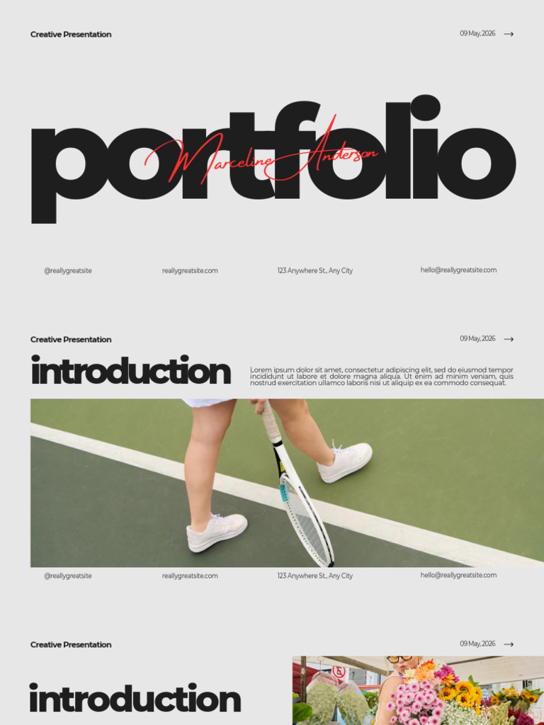 Black and Gray Minimalist Creative Portfolio Presentation | PDF