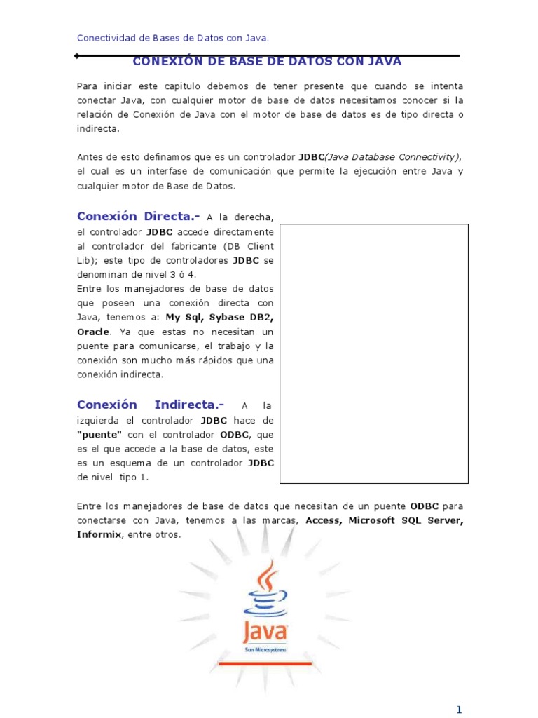 Conexion de Base de Datos Con Java | PDF | Servidor SQL de Microsoft | SQL