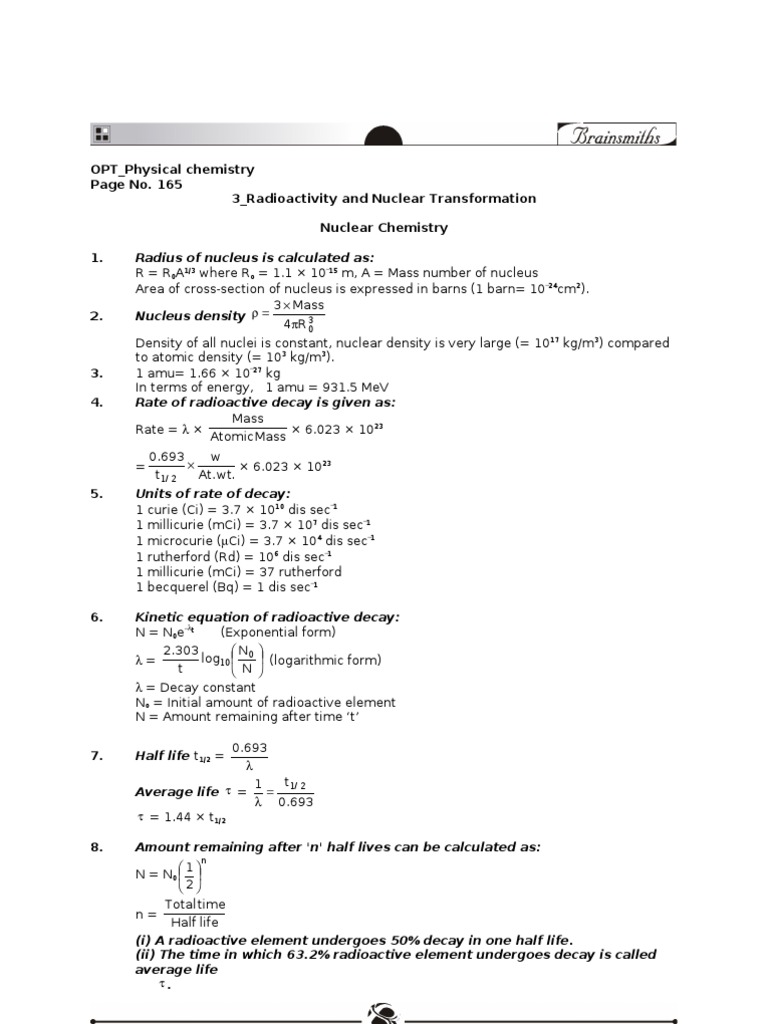 Nuclear Chemistry: Radioactivity Explained | PDF | Nuclear Fission ...