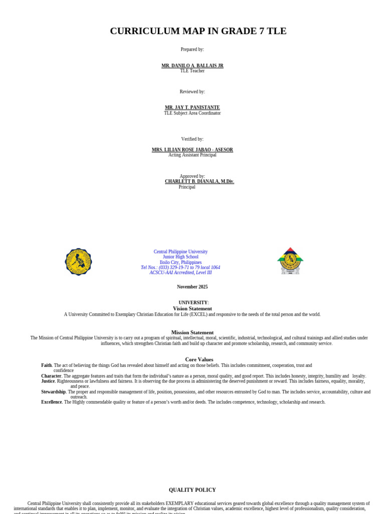 Curriculum Map 1st 2nd Grading | PDF | Educational Technology | Learning