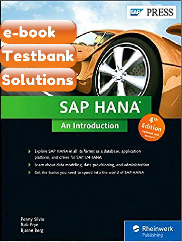 Testbank SAP HANA an Introduction 4th Edition by Bjarne Berg Penny ...