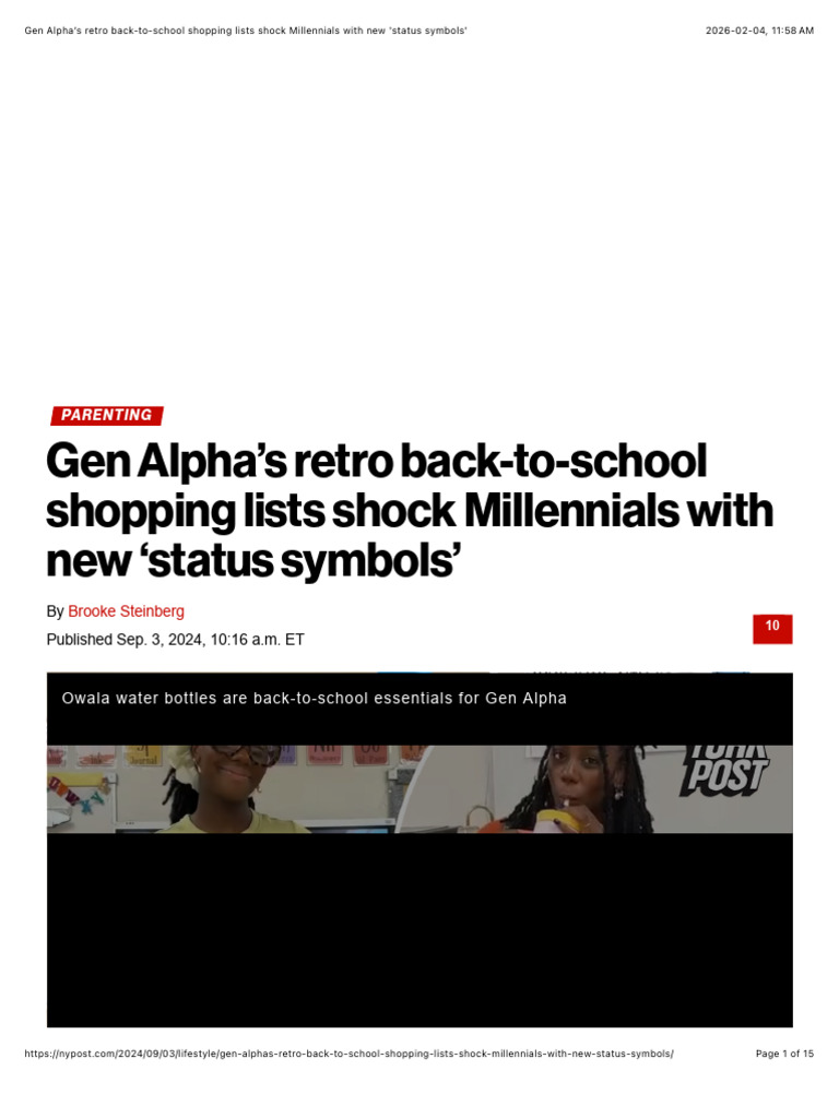 Gen Alpha’s retro back-to-school shopping lists shock Millennials with ...