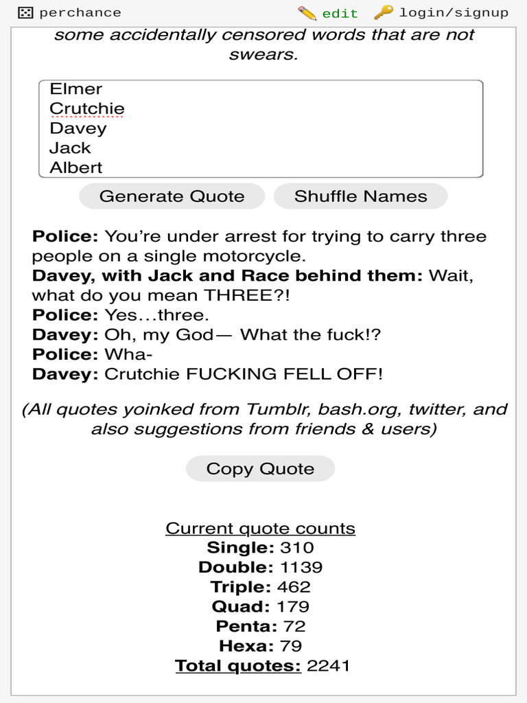 ? ?incorrect Quote Generator? ? Perchance 2 | PDF