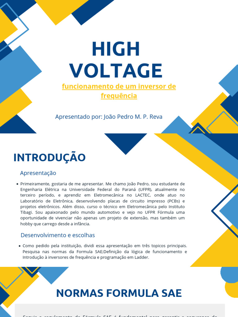 PS Fórmula SAE High Voltage | PDF | Controlador lógico programável ...