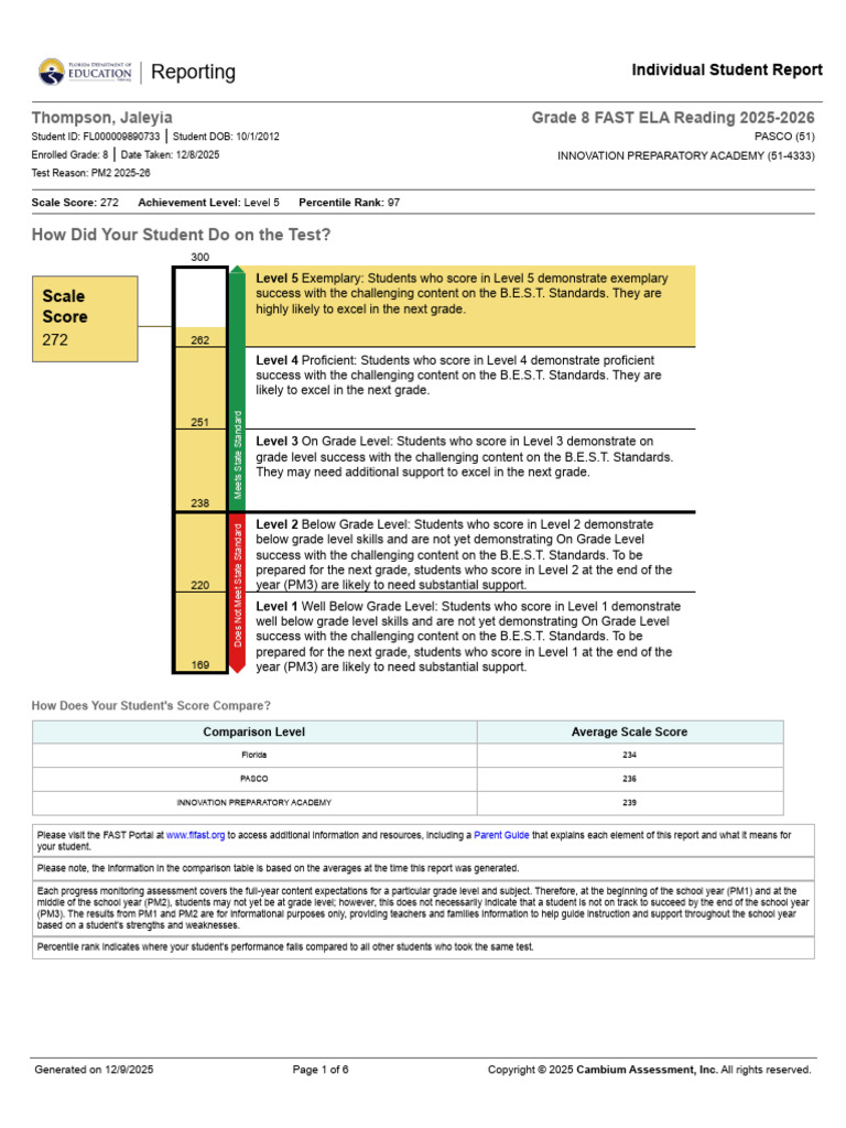 Grade 8 FAST ELA Reading | PDF | Symbols | Word