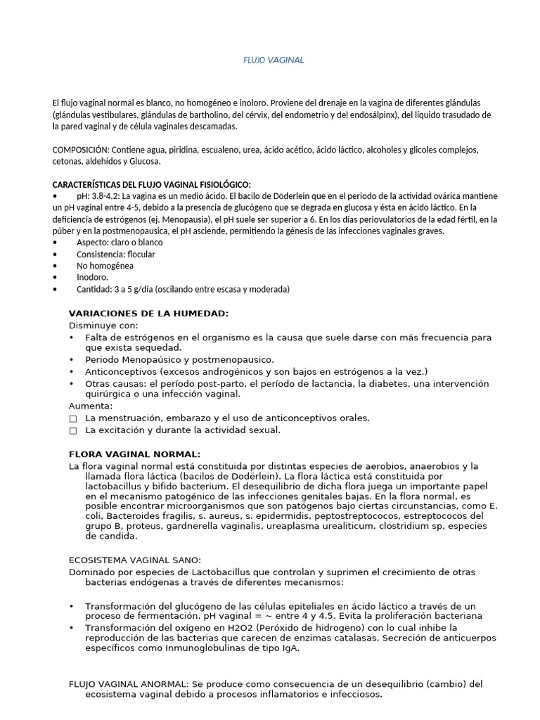 Flujo Vaginal | PDF | Candidiasis | Infección transmitida sexualmente