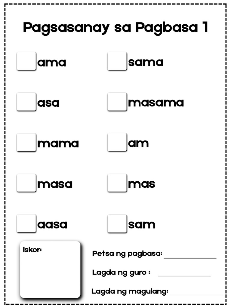 Pagsasanay Sa Pagbasa 1 28 | PDF