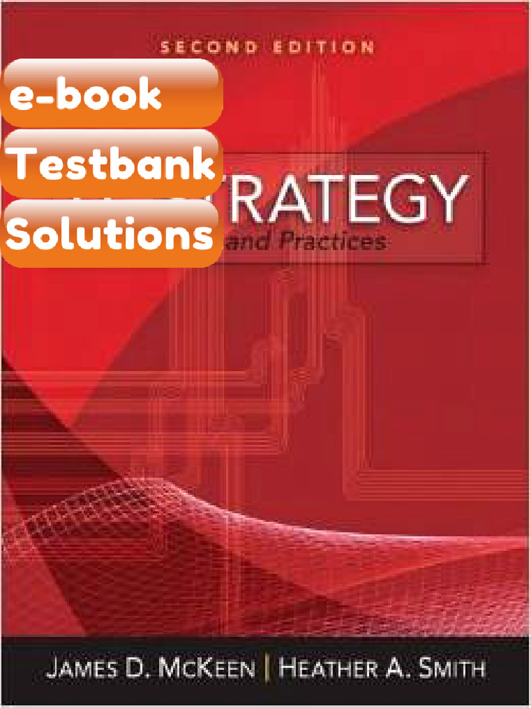 Testbank IT Strategy 2nd Edition by James D McKeen Heather Smith ...