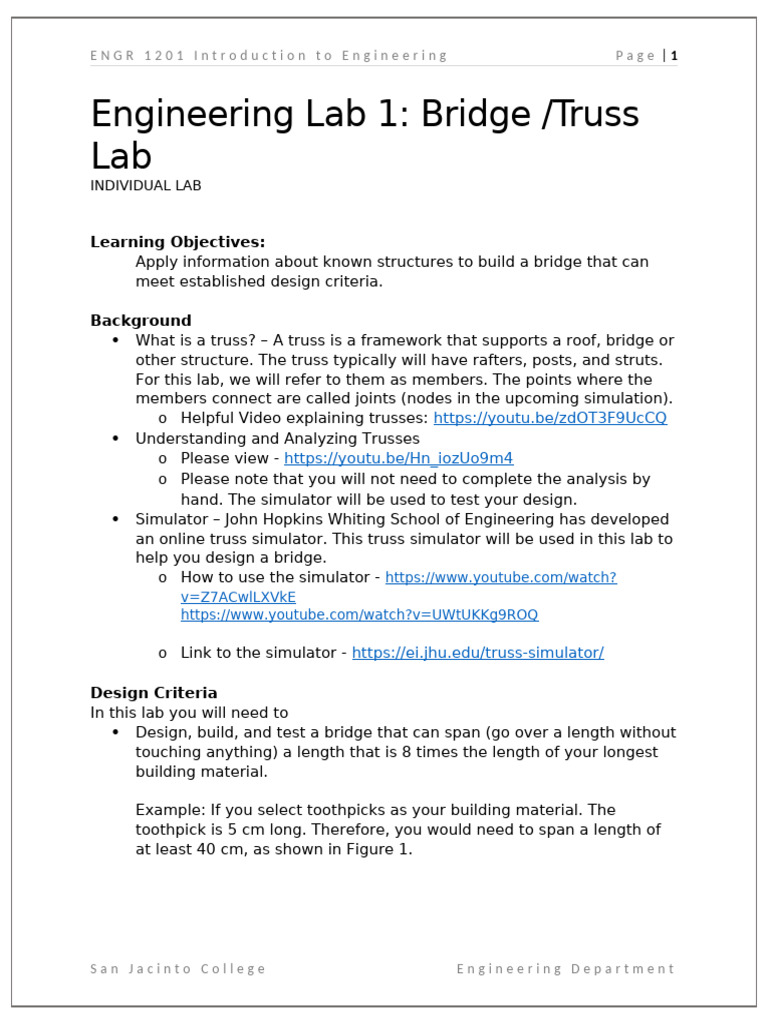 Bridge Lab Online (1) | PDF | Truss | Bridge