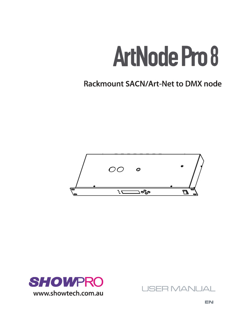 Showtek ArtNode Pro 8 Manual | PDF | Menu (Computing) | Mains Electricity