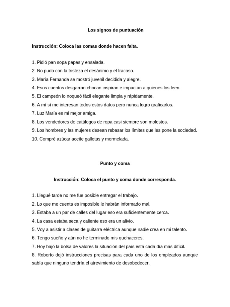 Los Signos de Puntuación | PDF