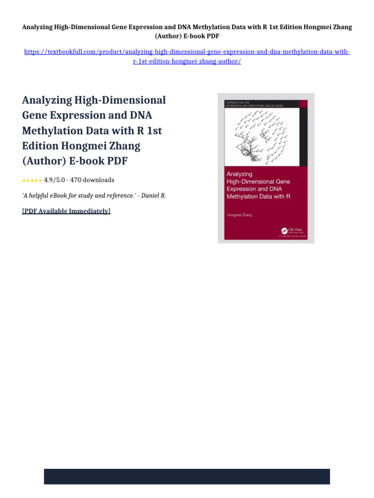 Analyzing High-Dimensional Gene Expression and DNA Methylation Data ...