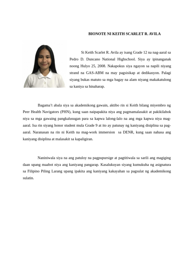 Bionote Avila | PDF