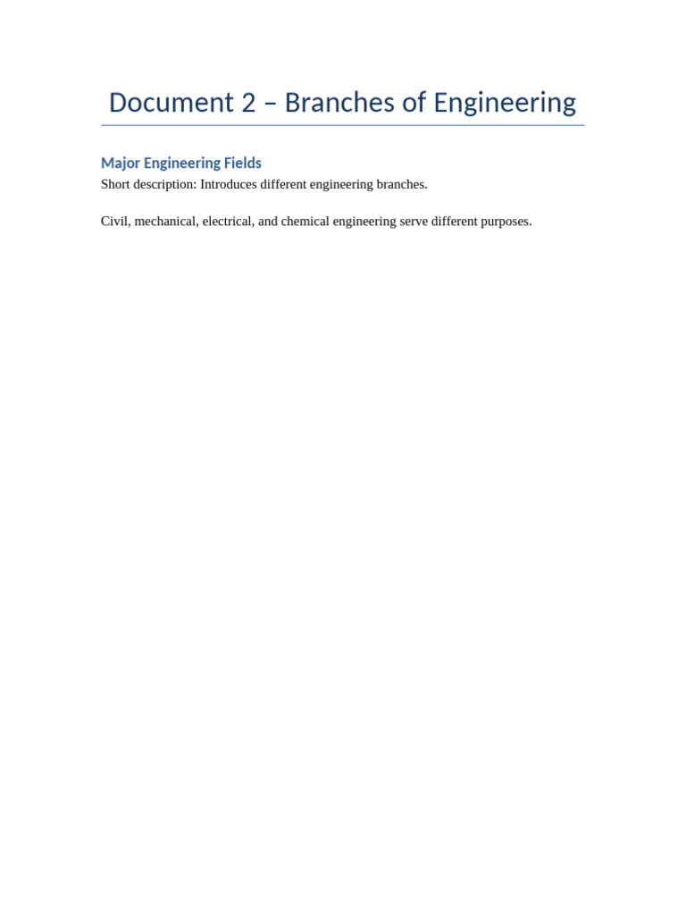 Branches of Engineering | PDF