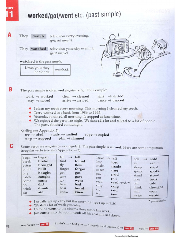 Past Simple Reg Irreg | PDF