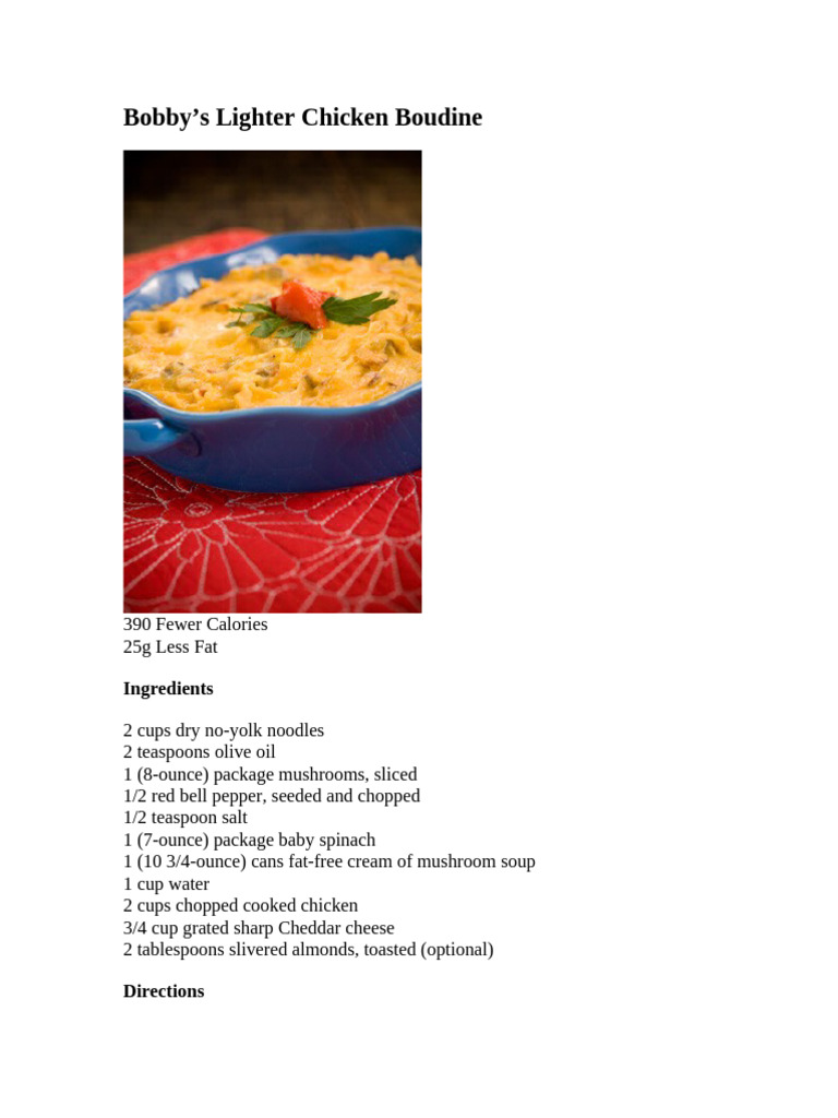 Chicken Boudine | PDF