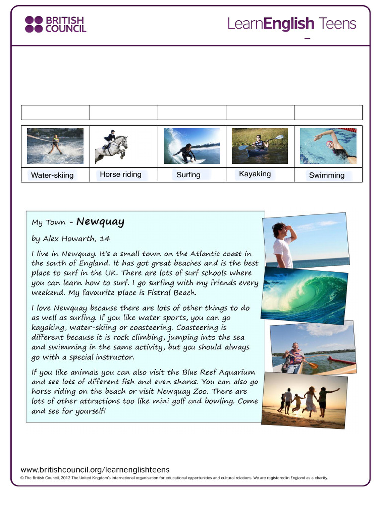 My Town - Exercises 4 2 | PDF