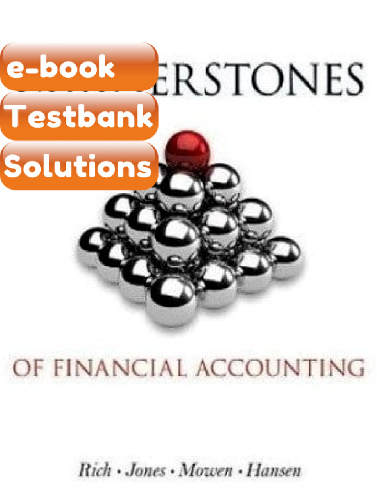 Testbank Cornerstones of Financial Accounting 3rd Edition Jay Rich ...
