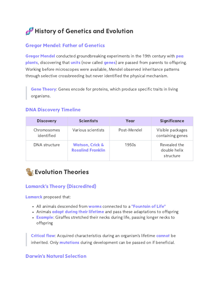 AQA GCSE Biology B15 Genetics and Evolution - EXPLAINED | PDF ...