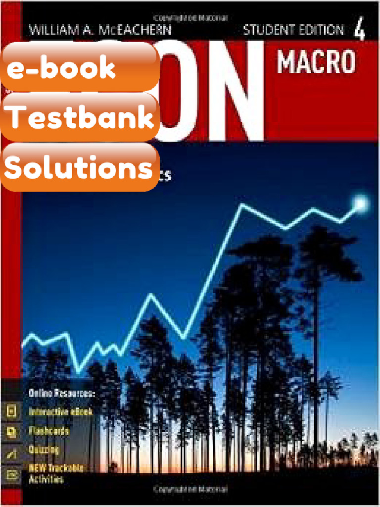Testbank ECON Macroeconomics 4 4th Edition by William a McEachern ...