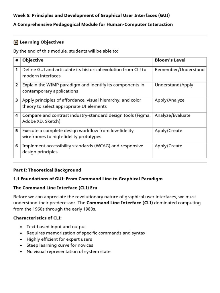 Week 5 Understand Graphical User Interface | PDF | Graphical User ...