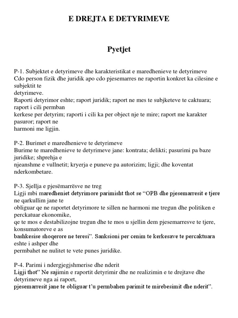 E Drejta e Detyrimeve | PDF