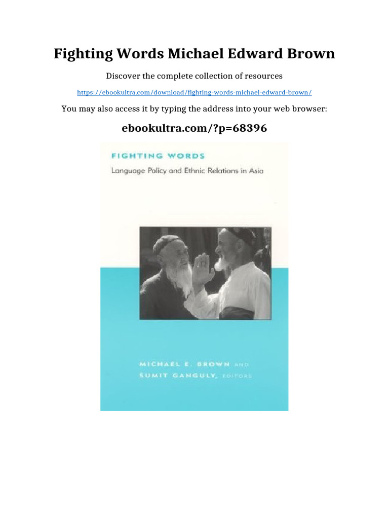 Fighting Words Michael Edward Brown Online PDF | PDF | Intellectual ...