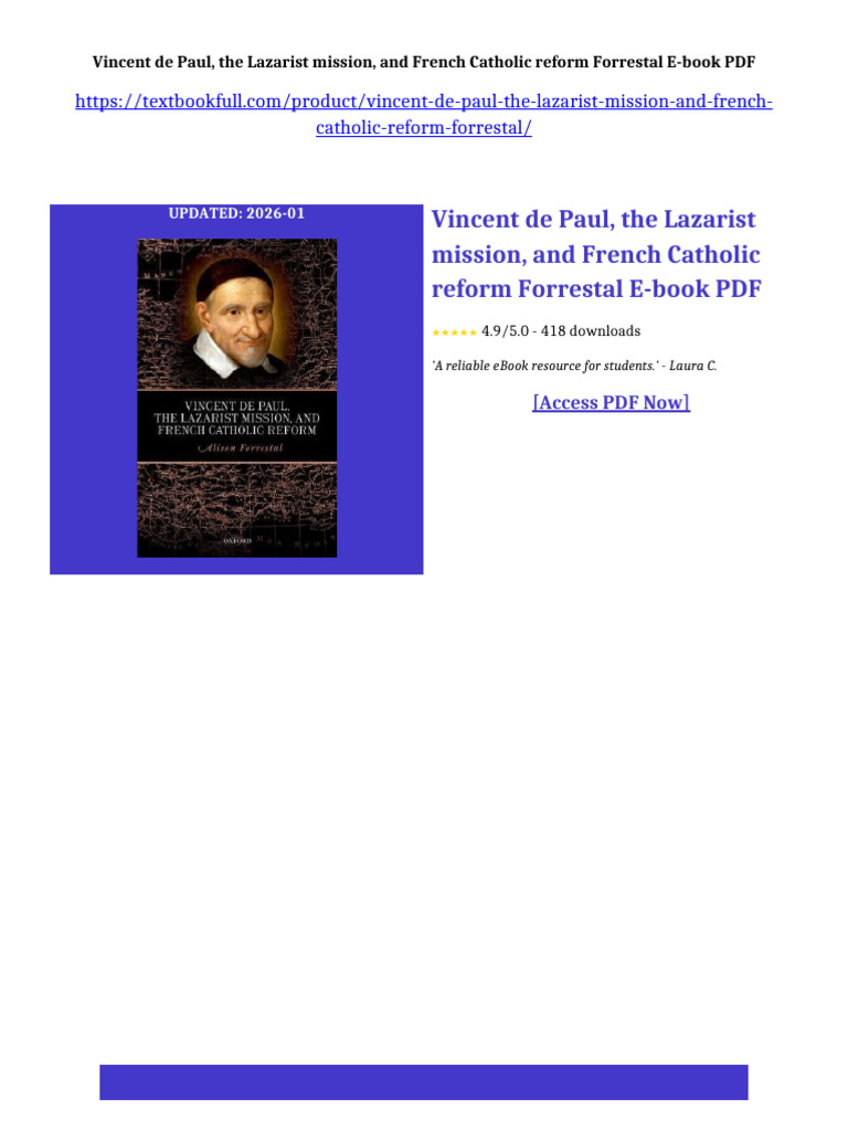 Vincent de Paul, the Lazarist mission, and French Catholic reform ...