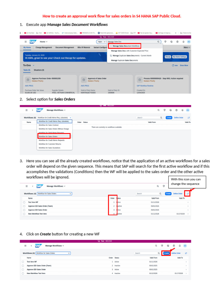 How To Create An Approval Work Flow For Sales Orders in S4 HANA SAP ...