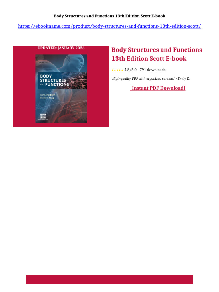 Body Structures and Functions 13th Edition Scott ebook testbank ...