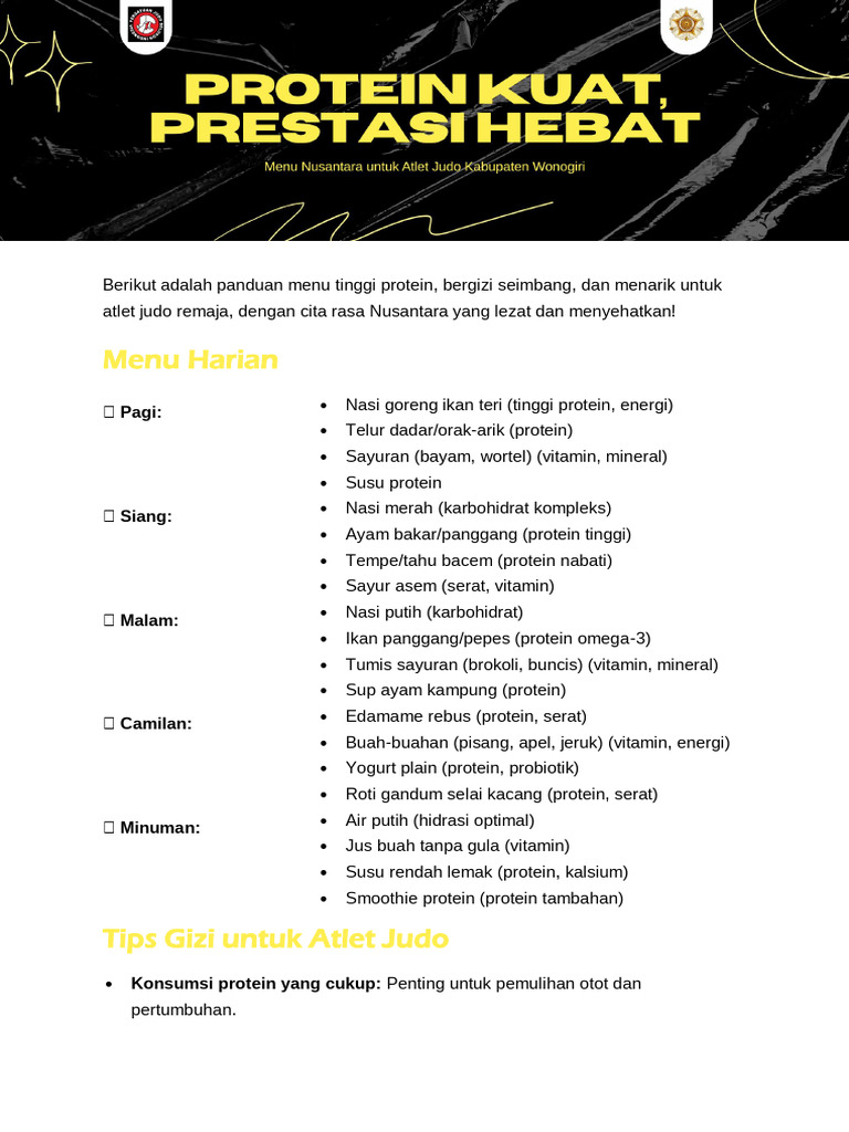 Poster Contoh Penerapan Gizi Seimbang - Contoh Menu | PDF