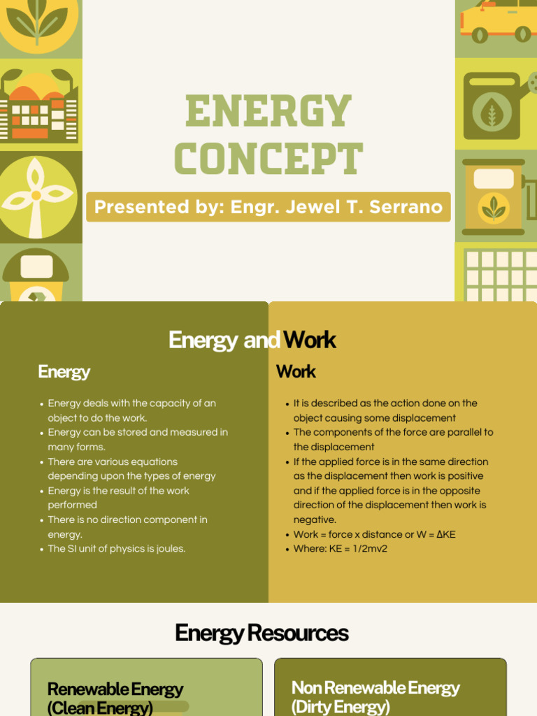 Lesson 2 Energy Concept | PDF | Power (Physics) | Force